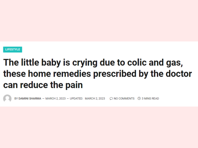 The little baby is crying due to colic and gas, these home remedies ...