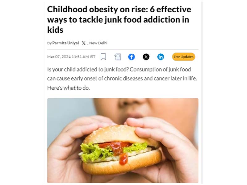 Childhood obesity on rise: 6 effective ways to tackle junk food ...