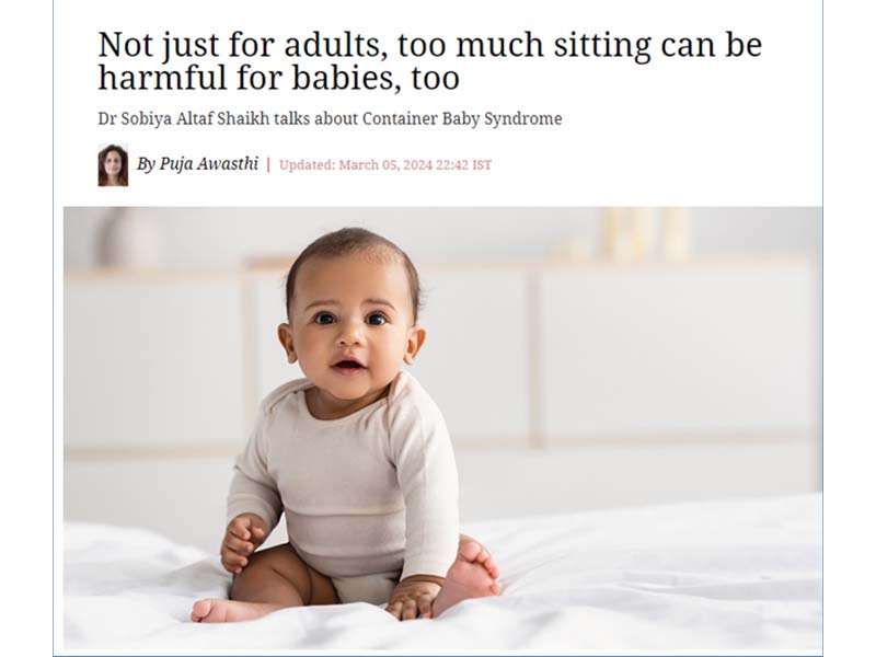 Not just for adults, too much sitting can be harmful for babies, too ...