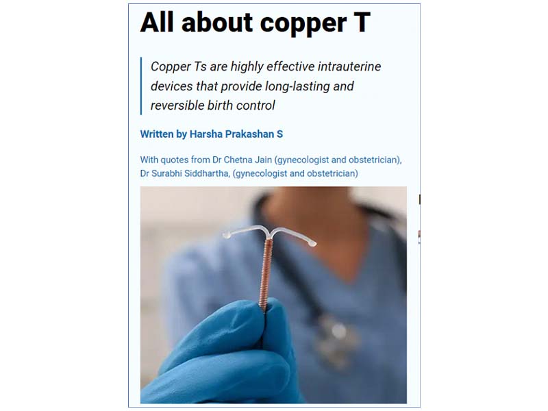 All about copper T - Motherhood Hospitals India