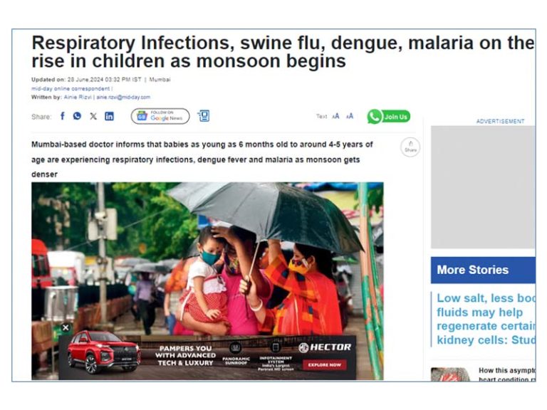 Respiratory Infections, swine flu, dengue, malaria on the rise in ...