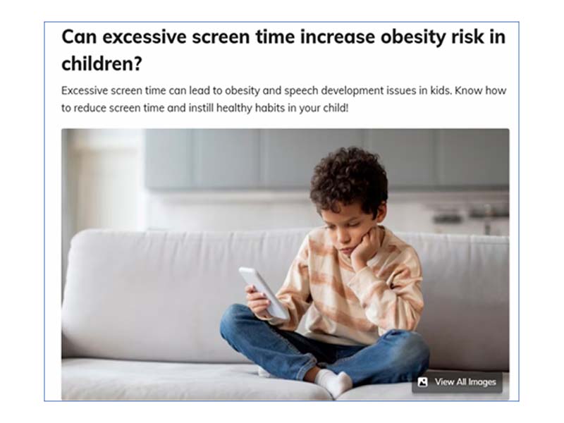 Can excessive screen time increase obesity risk in children ...